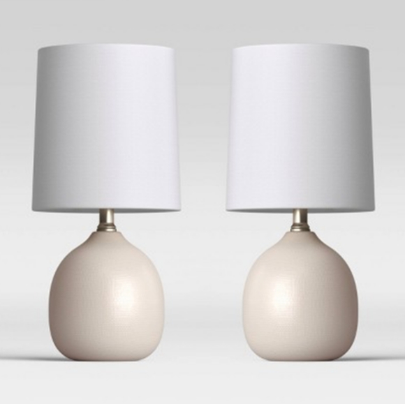Threshold | Accents | Set Of 2 Lamps Included Textured Ceramic Mini ...